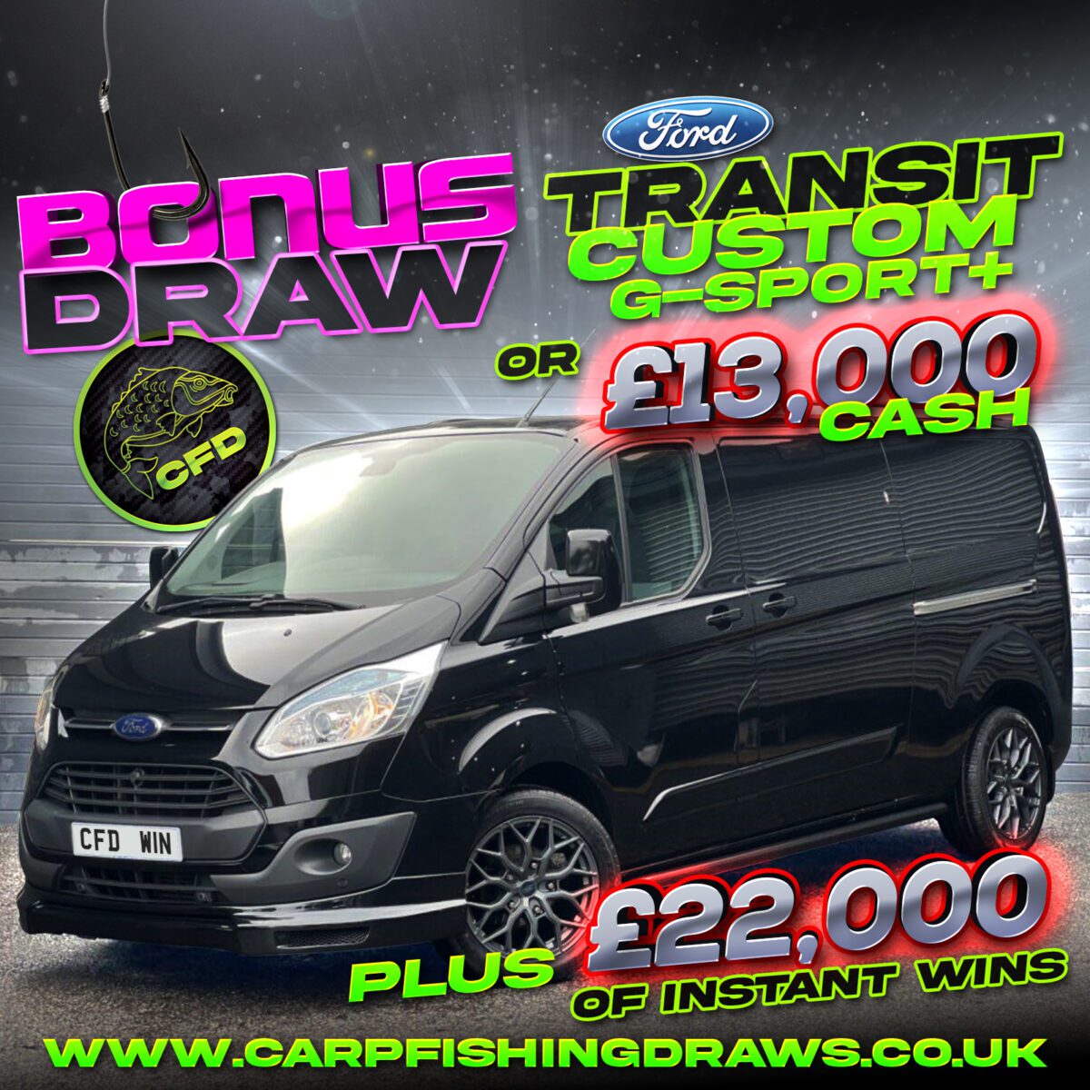Bonus Draw – Win 100 tickets on the Ford Transit Custom / £13,000 Tax ...