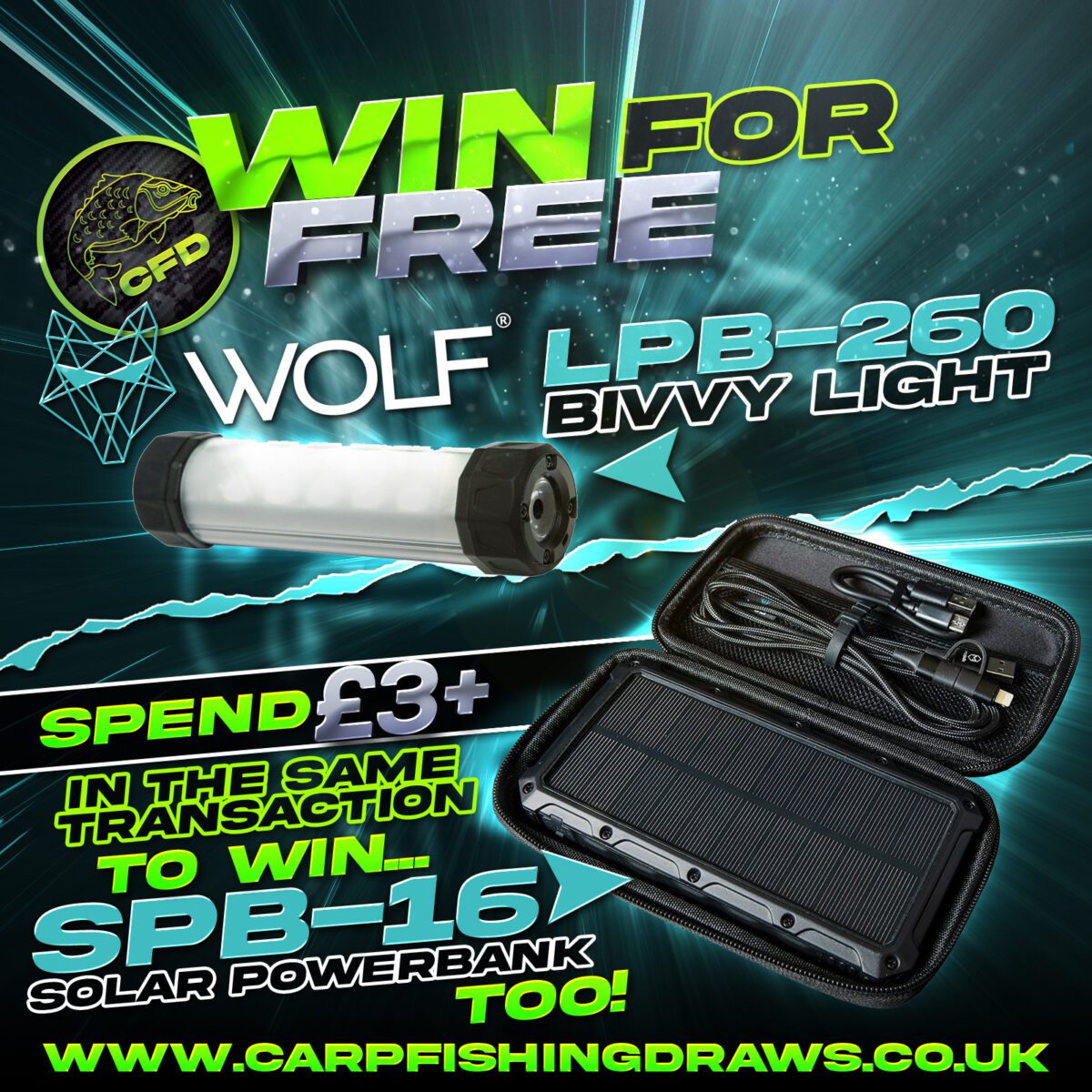 FREE ENTRY DRAW – Spend £3+ to win both! – Carp Fishing Draws