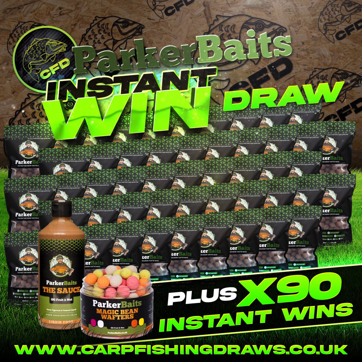 50kg Parker Baits Main Prize PLUS 90 Parker Baits Instant Winners ...