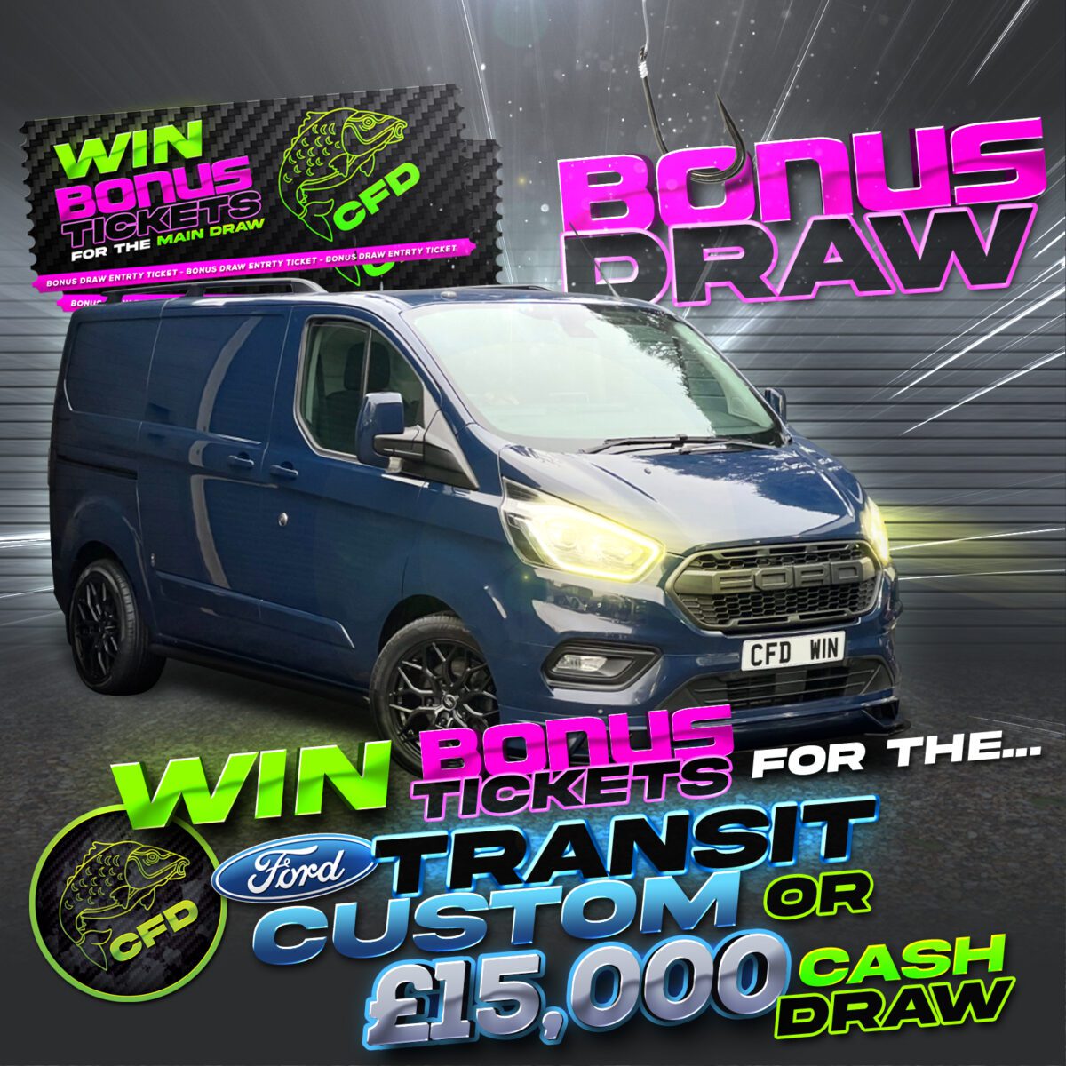 Bonus Draw – Win 50 tickets on the Ford Transit Custom / £15,000 cash ...