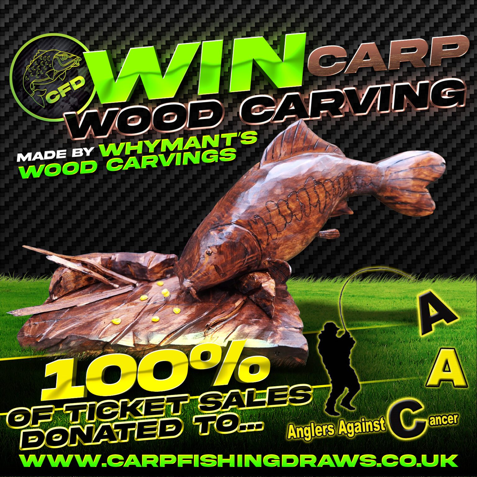 Carp Wood Carving by Dean Whymant – Carp Fishing Draws