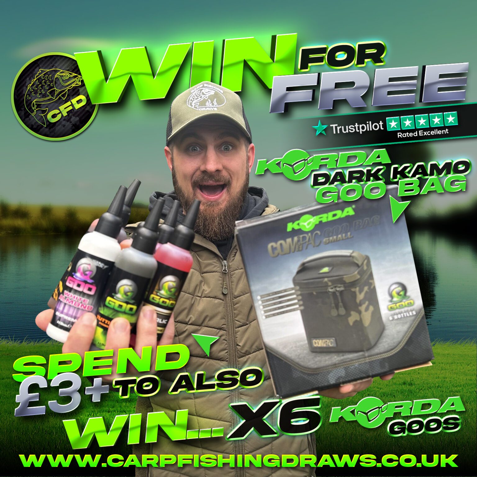 FREE ENTRY DRAW – Spend £3+ to win both! – Carp Fishing Draws