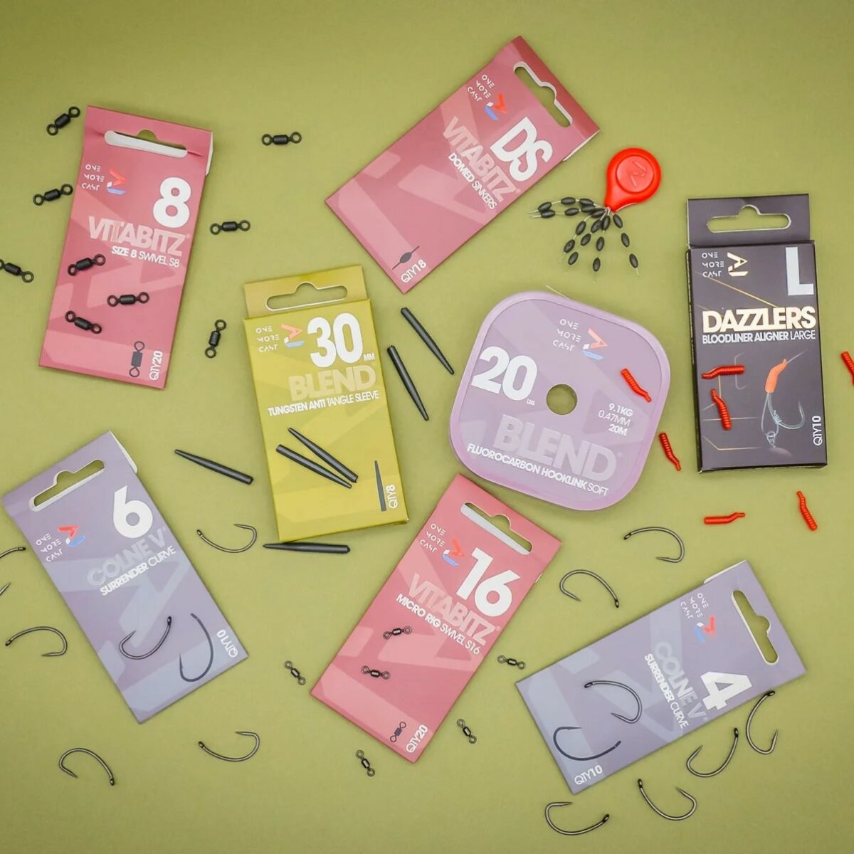 One More Cast – The Blend Fluorocarbon D-Rig Pack – Carp Fishing Draws