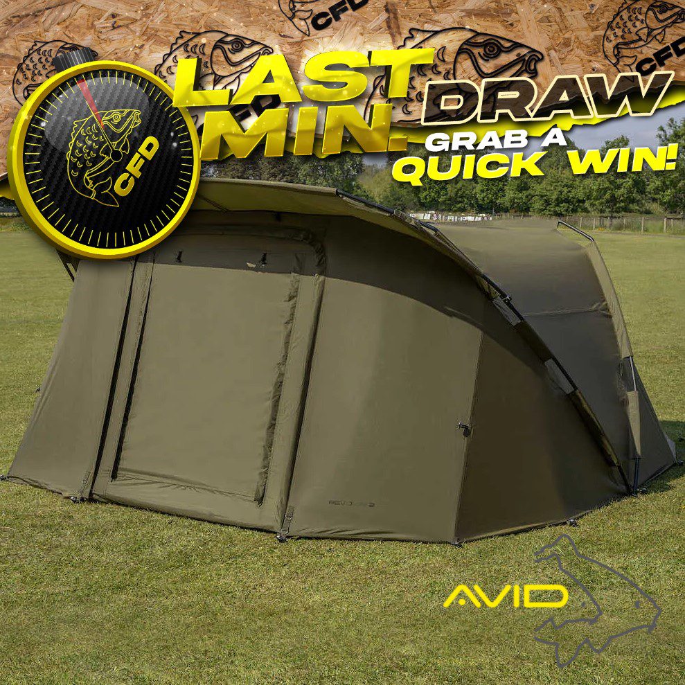 Last Min. Draw – Avid Revolve 2-Person Bivvy – Carp Fishing Draws