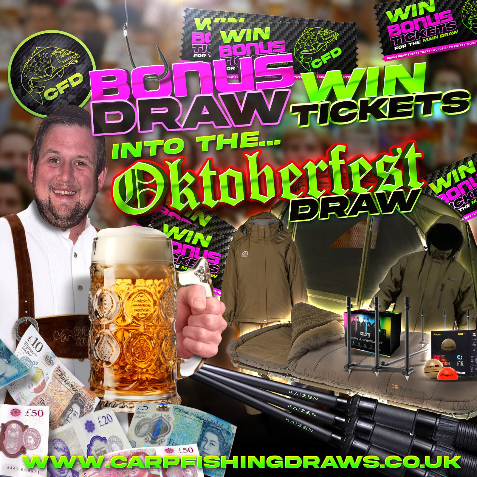 Bonus Draw #4 Win 100 Entries on Oktoberfest Draw – Carp Fishing Draws
