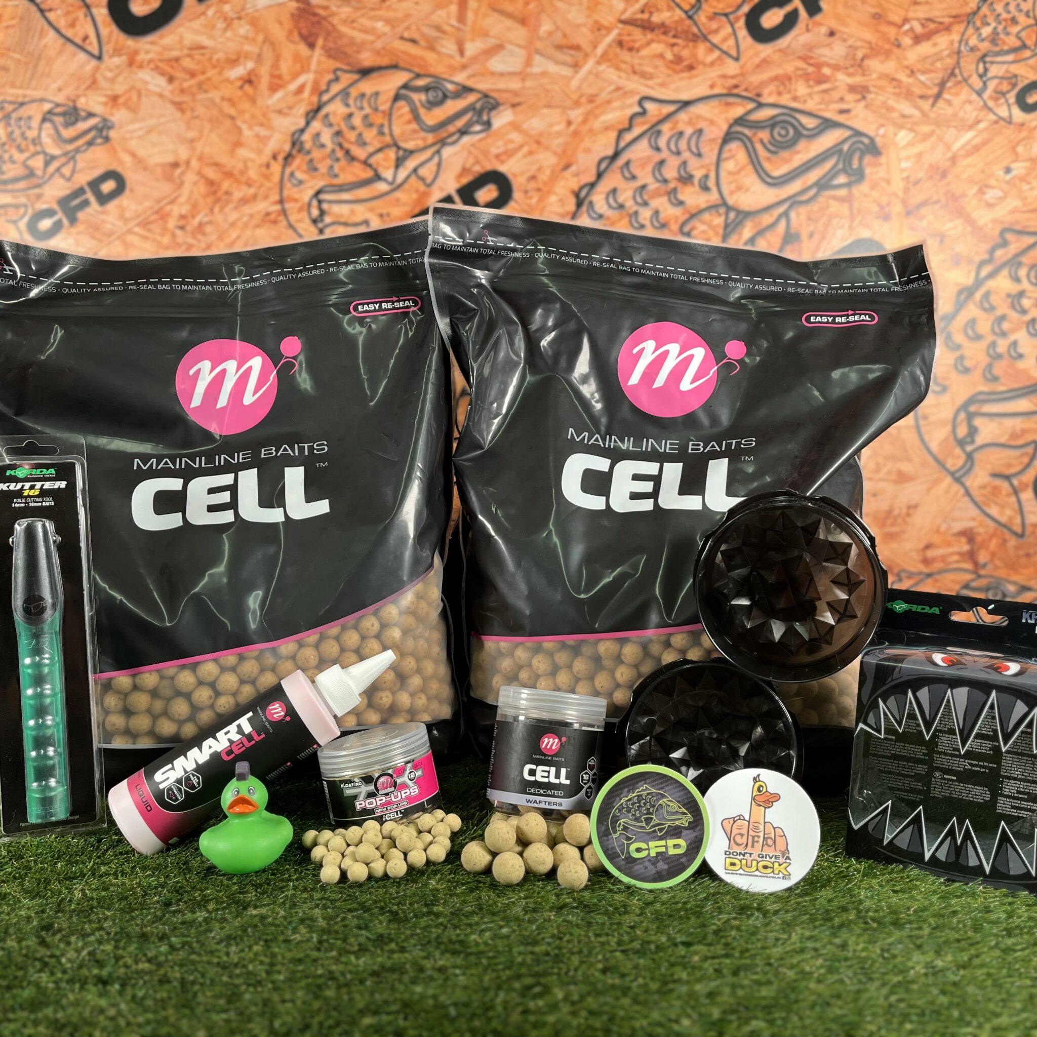 10Kg Mainline Cell Bundle + Lucky Ducky & CFD Stickers – Carp Fishing Draws