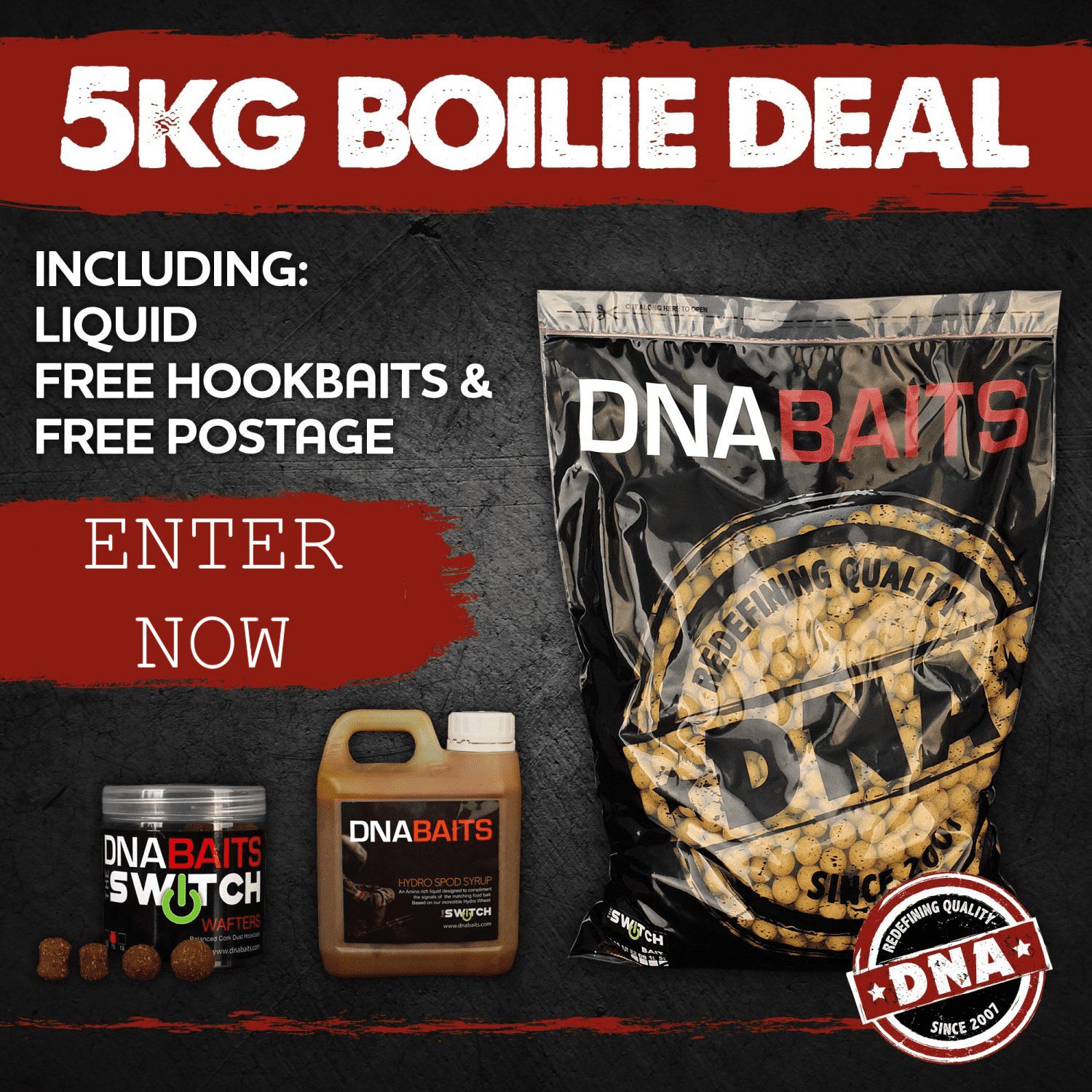 [MEGA ODDS DRAW] 5kg DNA Baits Bundle of your choice – Carp Fishing Draws