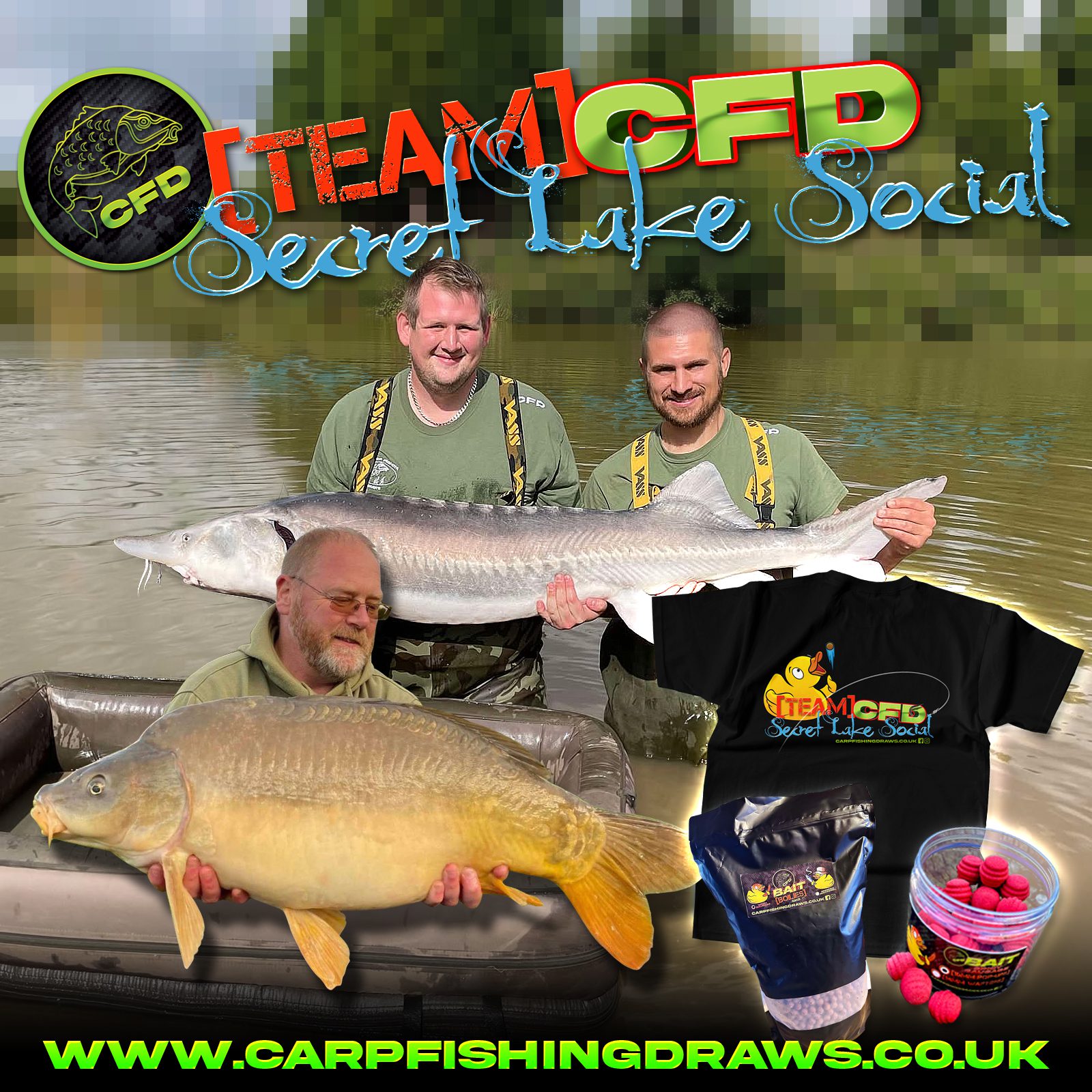 CFD Social at the Secret Lake! Win your peg + VIP Bundle INSTANTLY – Carp Fishing Draws