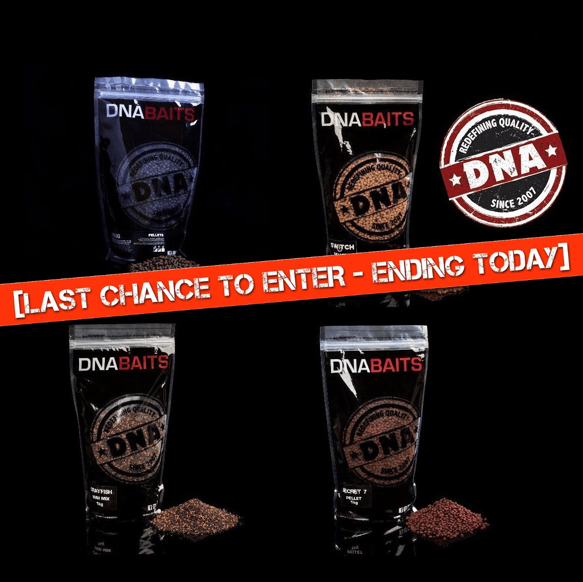 10kg DNA Baits Pellets – Any flavour – Ending today – Carp Fishing Draws