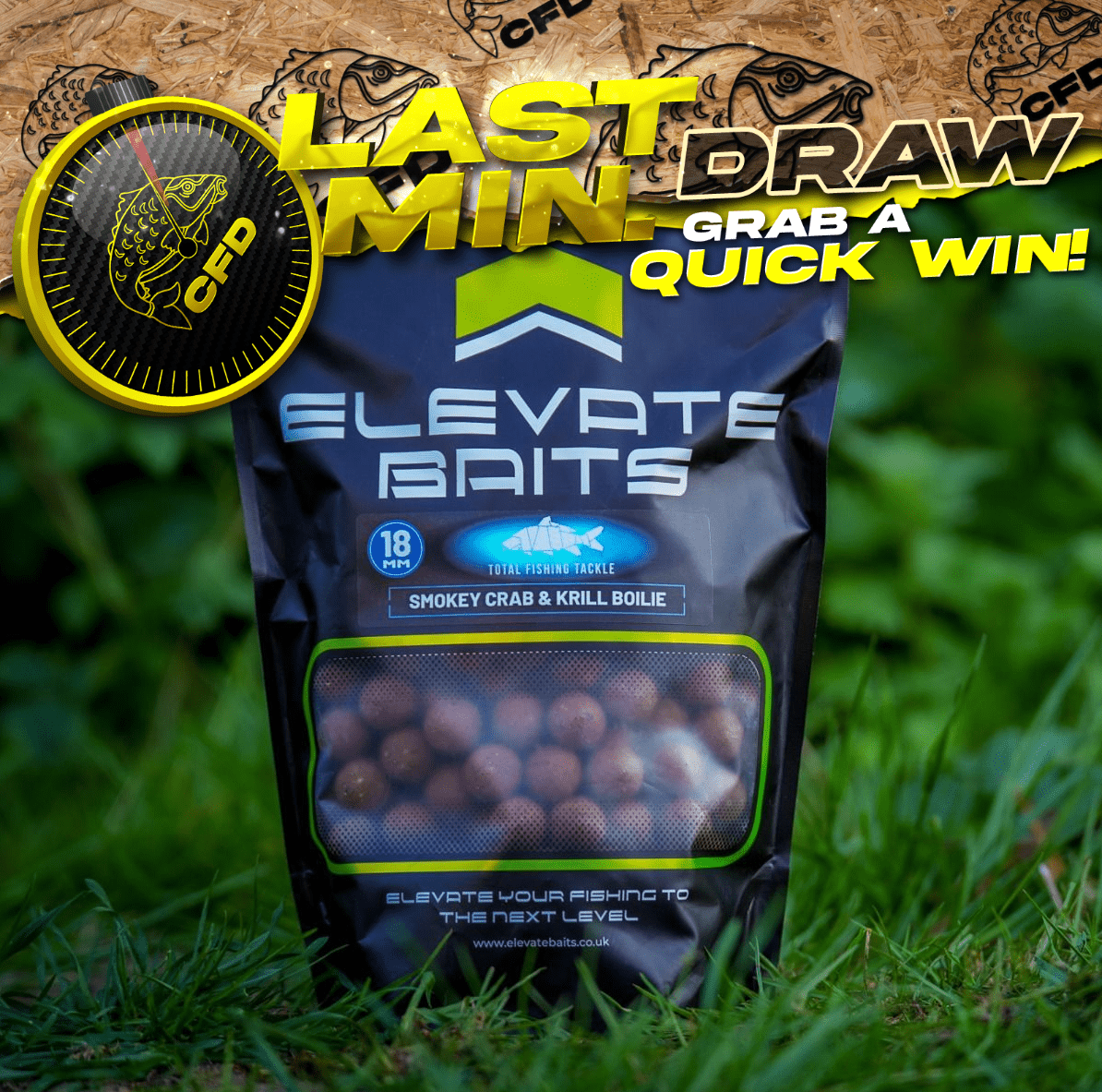 Last Min. Draw – 5kg Elevate Baits Smokey Crab & Krill Boilies – Carp Fishing Draws