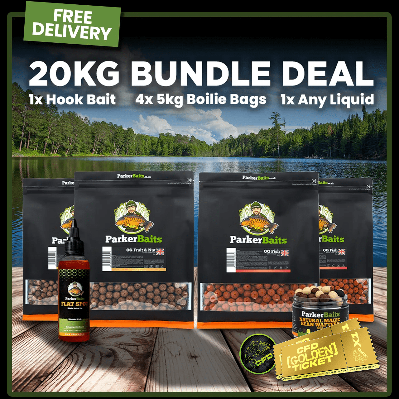 [ WITH GOLDEN TICKET INSTANT WINS ] 20kg Parker Baits Bundle of your ...