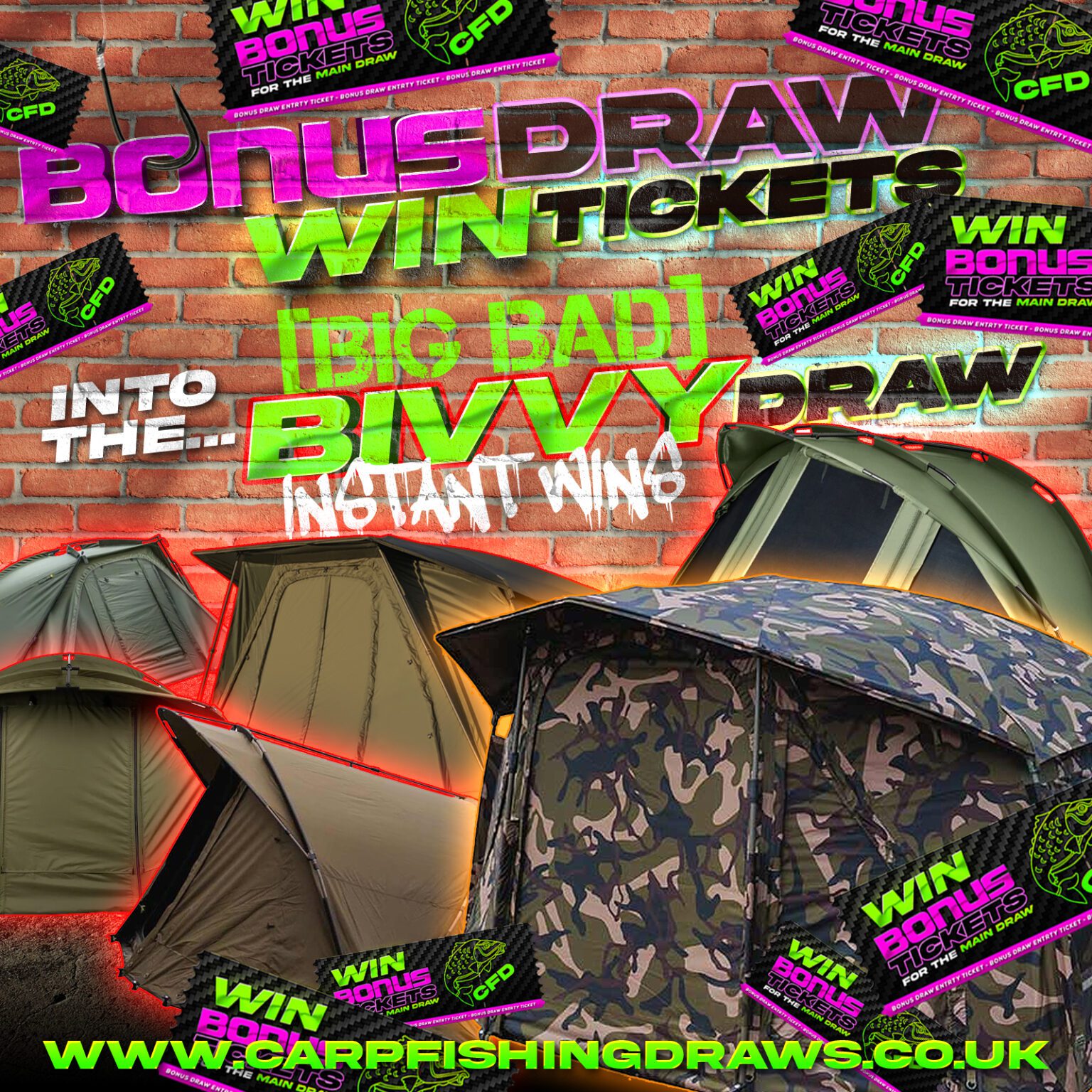 ️ ️ [5p BONUS DRAW] – Win 100 tickets on the Big Bad Bivvy draw – Carp ...
