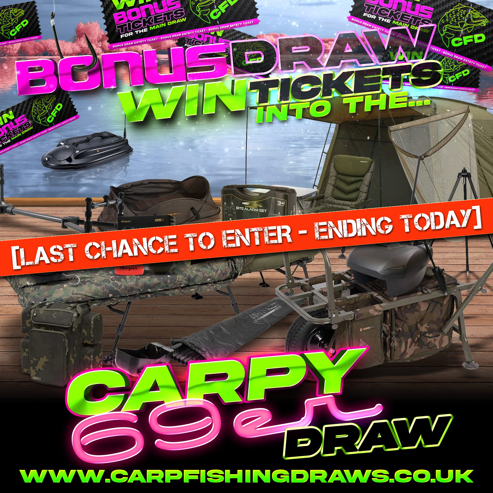 ⚡🎱 [FLASH CARPY 69ER BONUS DRAW WITH INSTANT WINS] – With 25 tickets ...