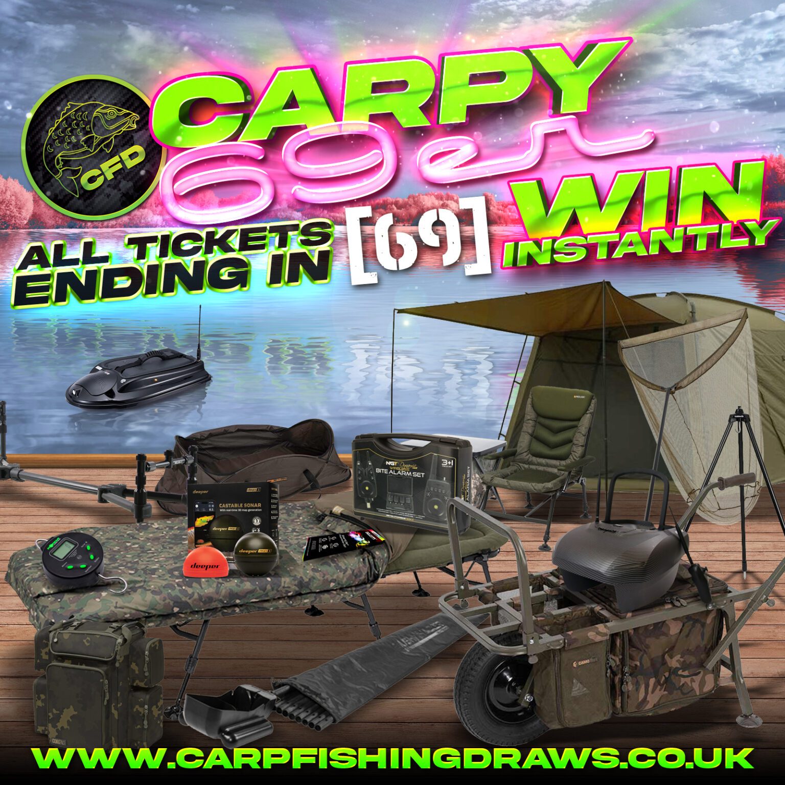The Carpy 69’er - Every ticket ending in 69 wins INSTANTLY! – Ending ...